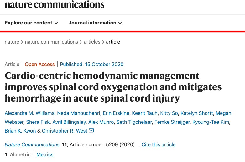 Research could change how blood pressure is managed in spinal cord injury patients | ICORD